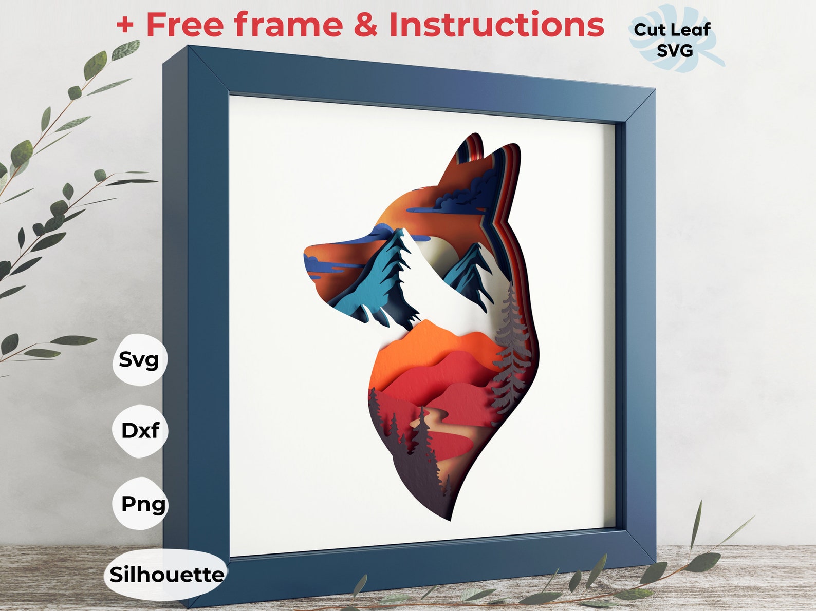 3D Fox Svg - Shadow Box Svg - Etsy Canada