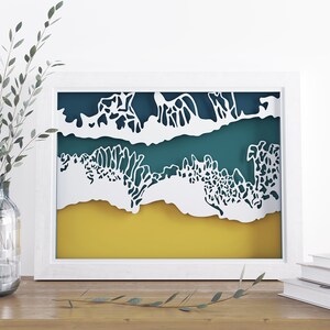 3d Layered Beach Svg, 3d Svg, Shadow Box Svg, Laser Cut Files, Cnc ...