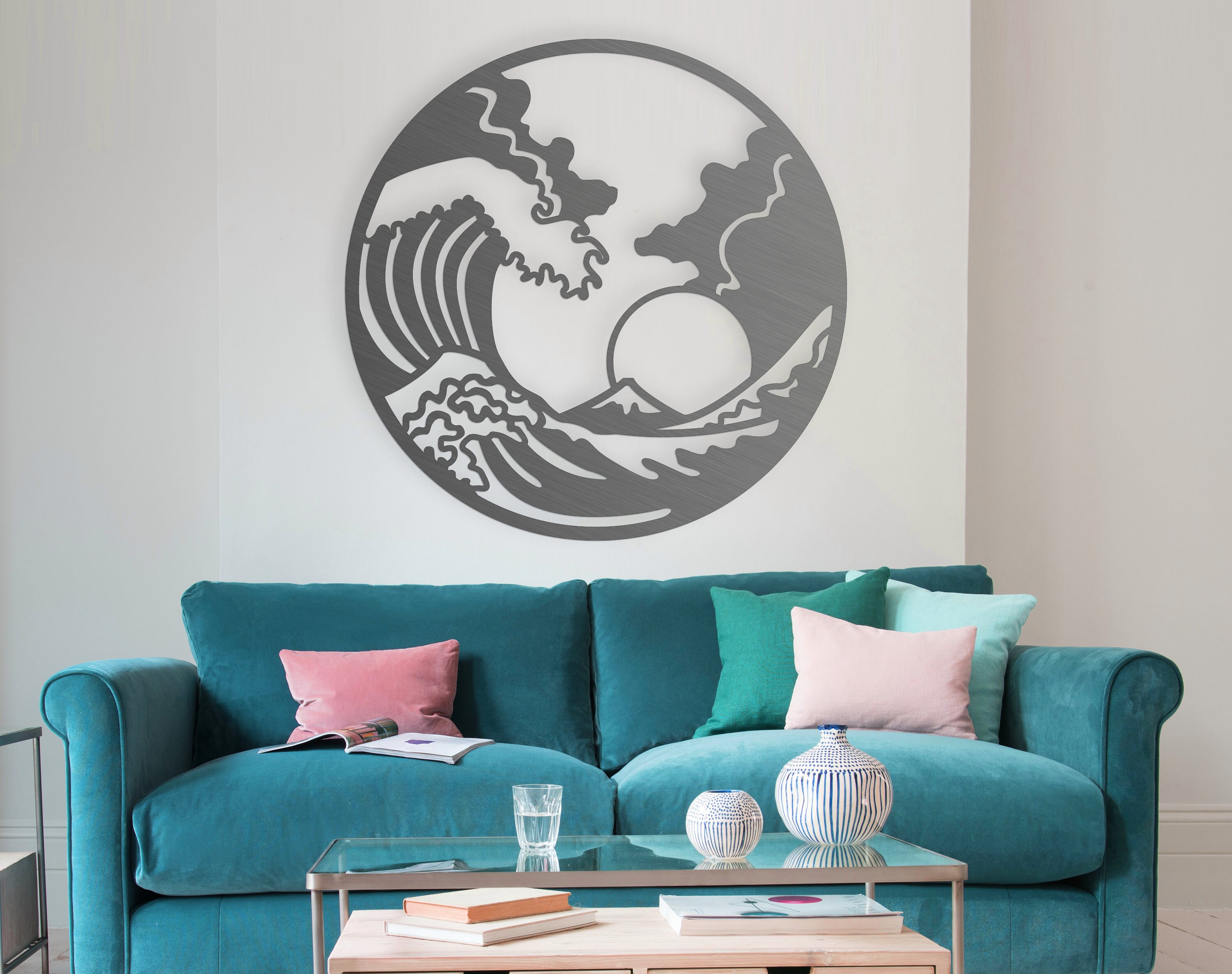 Ocean wave svg The Great Wave mountain svg waves svg dxf | Etsy