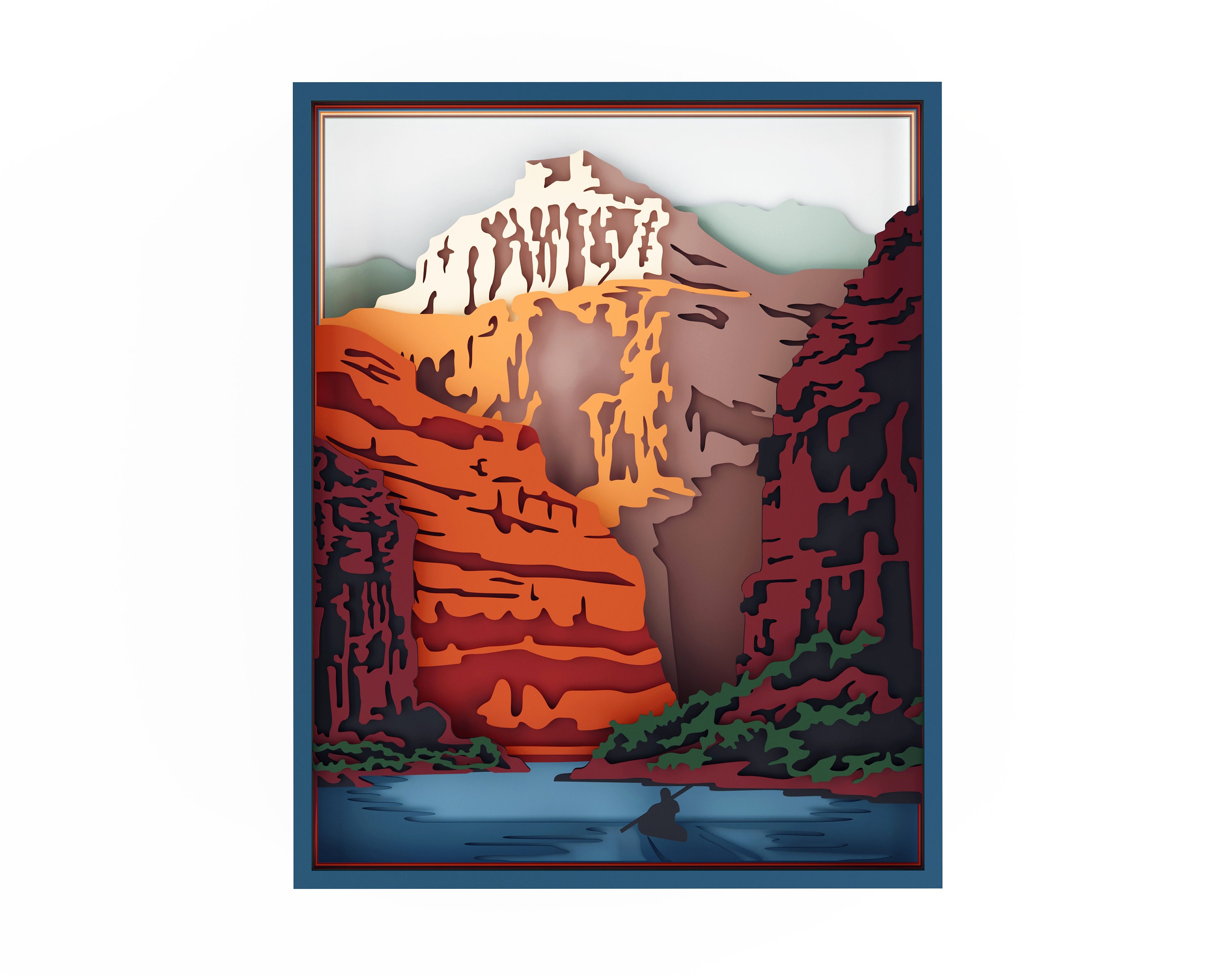 3D Grand Canyon Svg Shadow Box Svg Arizona Svg | Etsy Canada