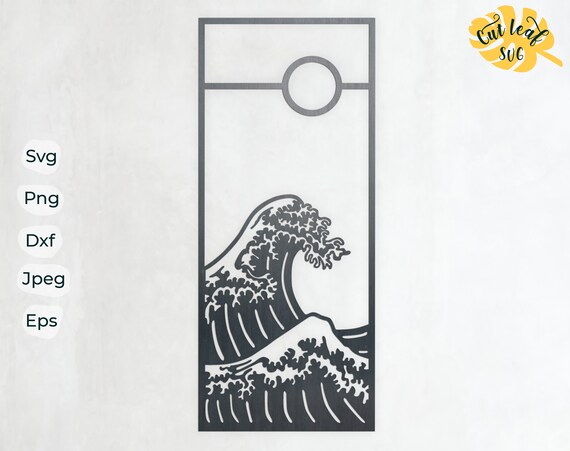 Wave Svg Dxf Files for Plasma Cnc Files for Wood Japanese - Etsy UK