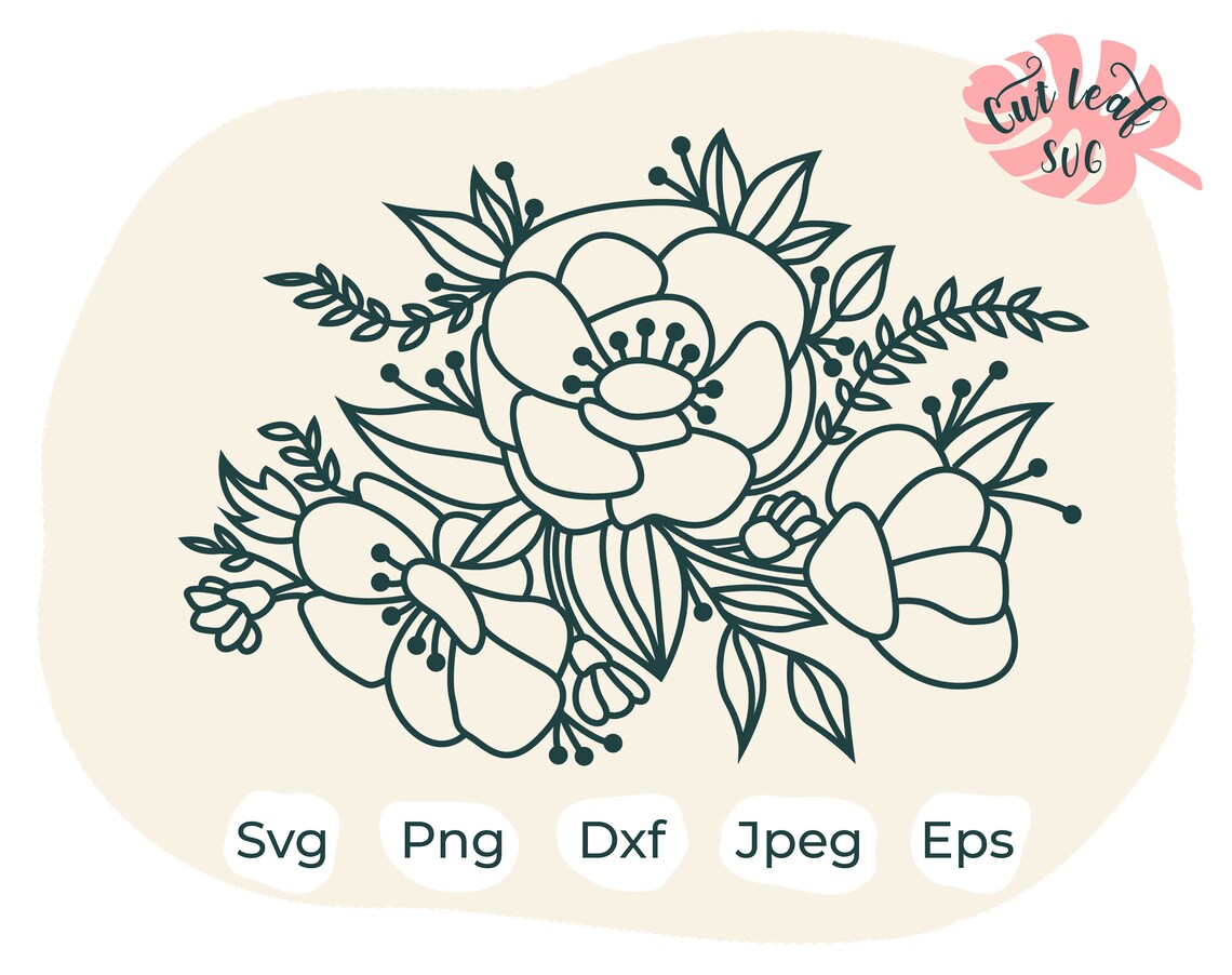 Floral Svg Flower Svg Flourish Svg Wreath Svg Summer Svg - Etsy