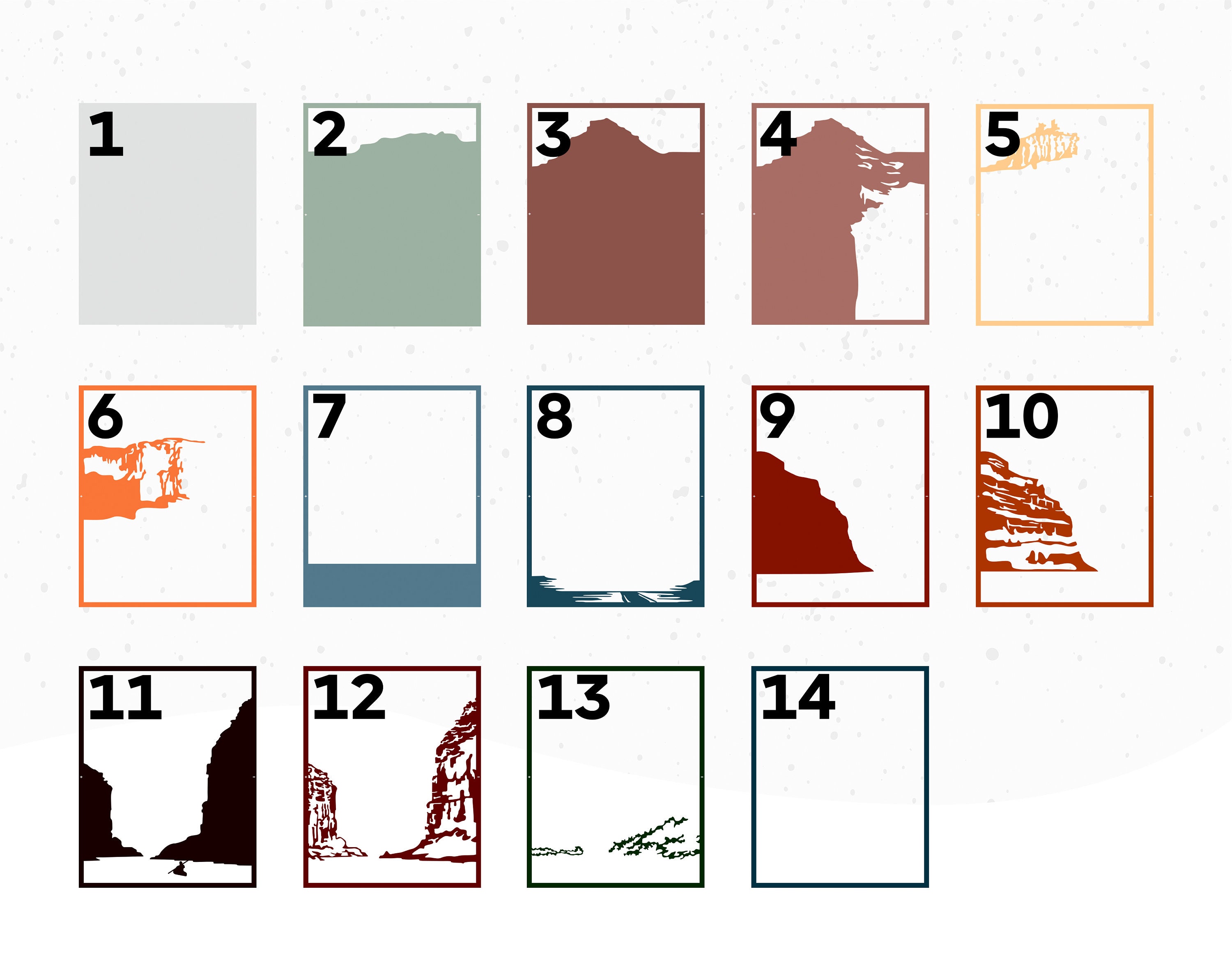 3D Grand Canyon Svg - Shadow Box Svg, Arizona Svg - Etsy