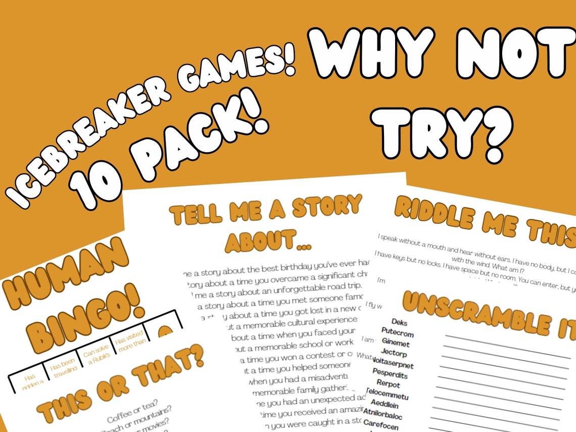 Icebreaker Game! This or That? - Etsy