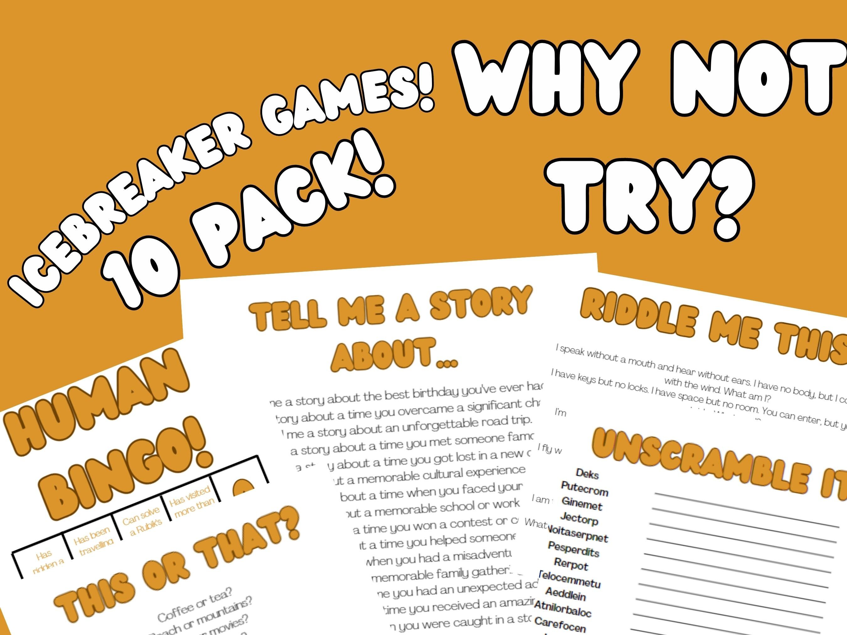 Tell Me A Story About... Icebreaker Game - Etsy
