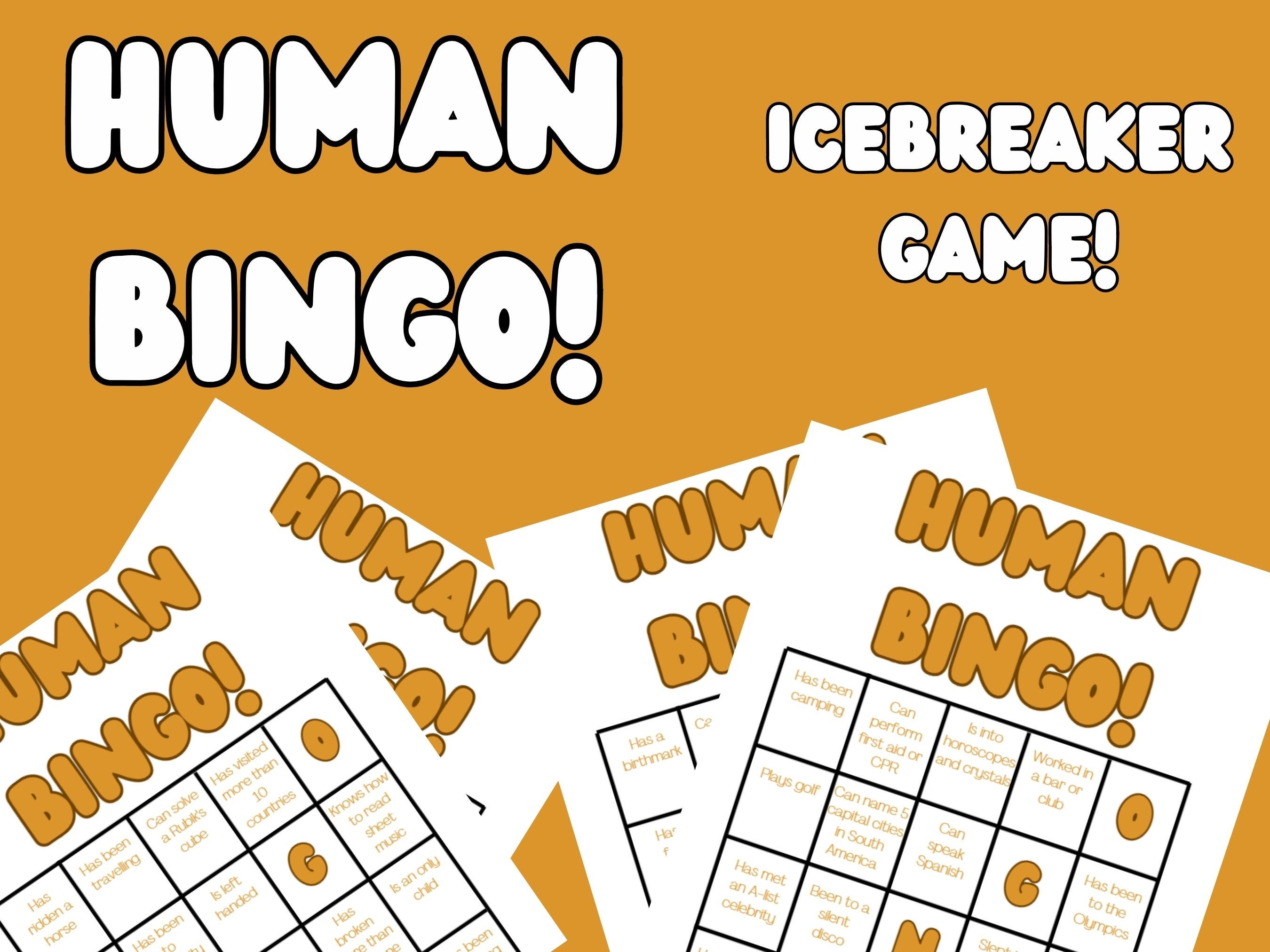 Human Bingo! Icebreaker Game - Etsy