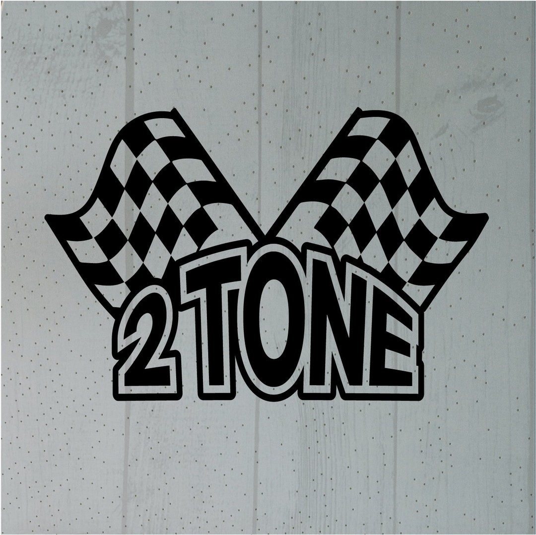 2 Tone Vinyl Decal Chequered Flag Scooter Ska Vespa, Car, Van, Helmets ...
