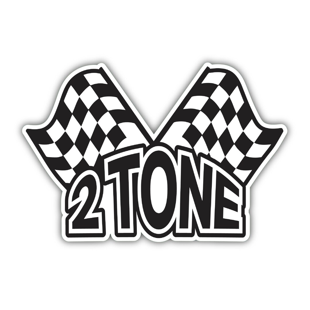 SKA Flag Sticker 2 Tone Chequered Flag X2 - Scooter, Helmet, Mod - Etsy