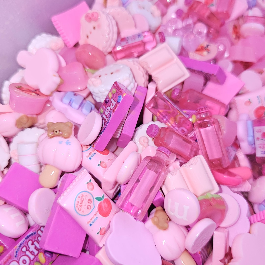 Tickled Pink Charm Scoops: Kawaii Cabochon Mixed Lot (4-ounce Bag) - Etsy