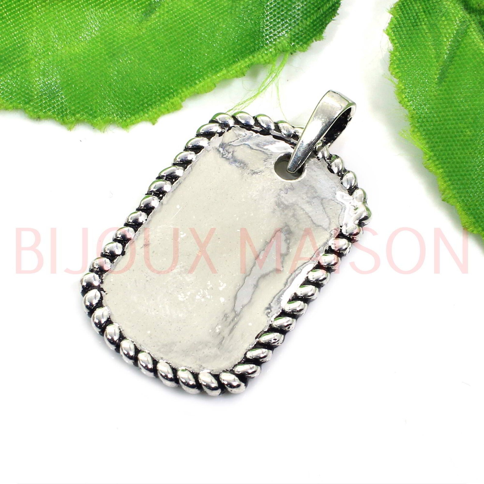 Dog Tag Silver Pendant - Etsy