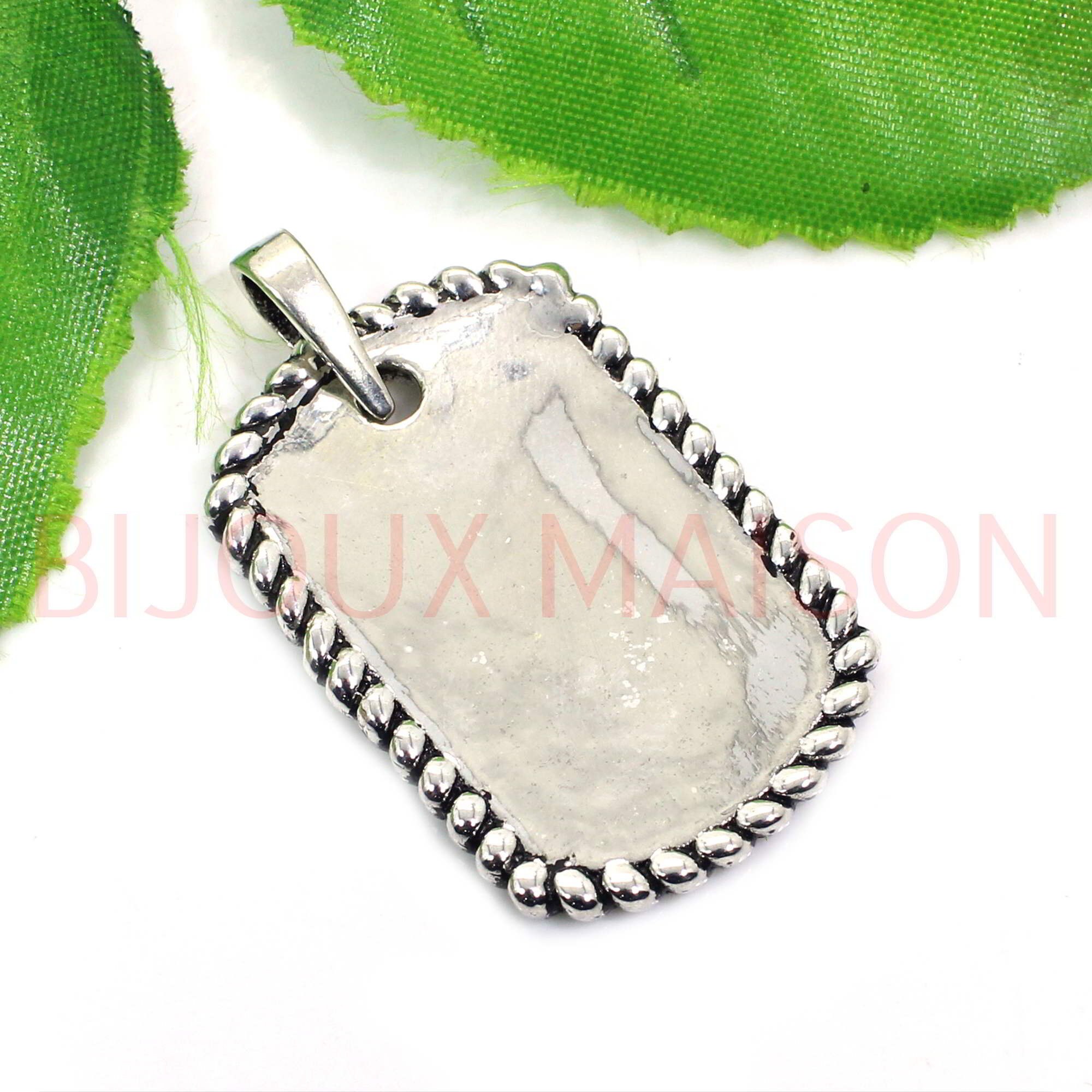 Dog Tag Silver Pendant - Etsy