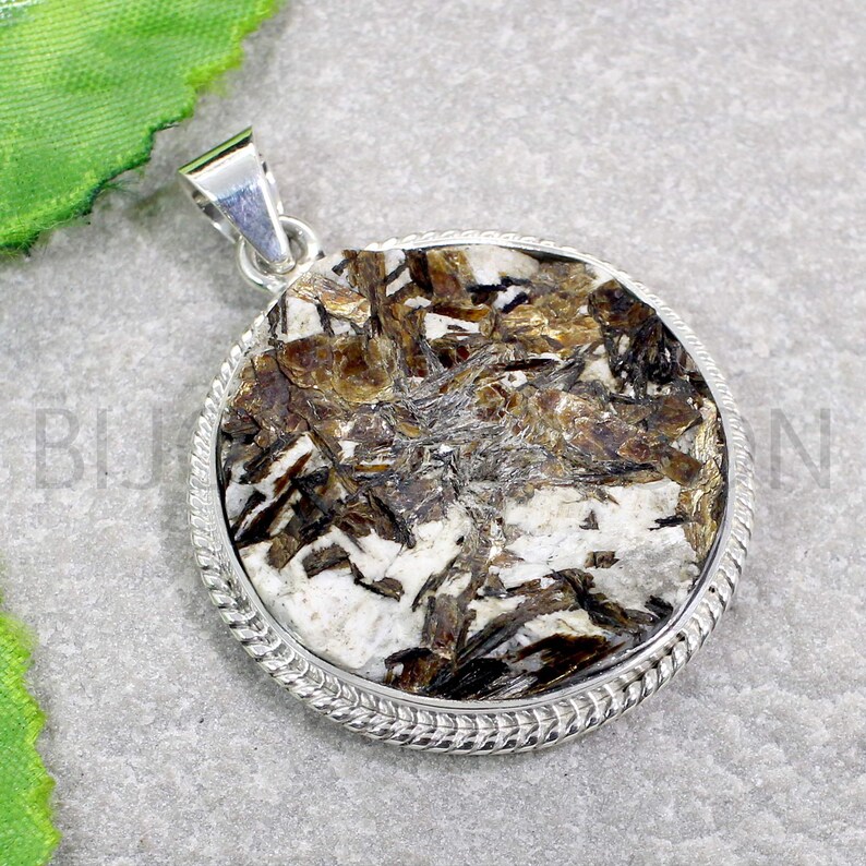 Astrophyllite Rough Pendant Necklace for Women Bezel Set - Etsy