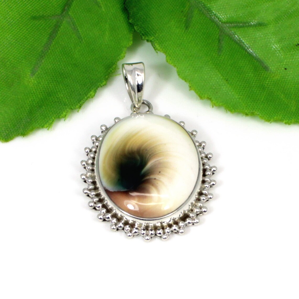 Natural Shiva Eye Shellshiva Eye Sterling Silver | Etsy