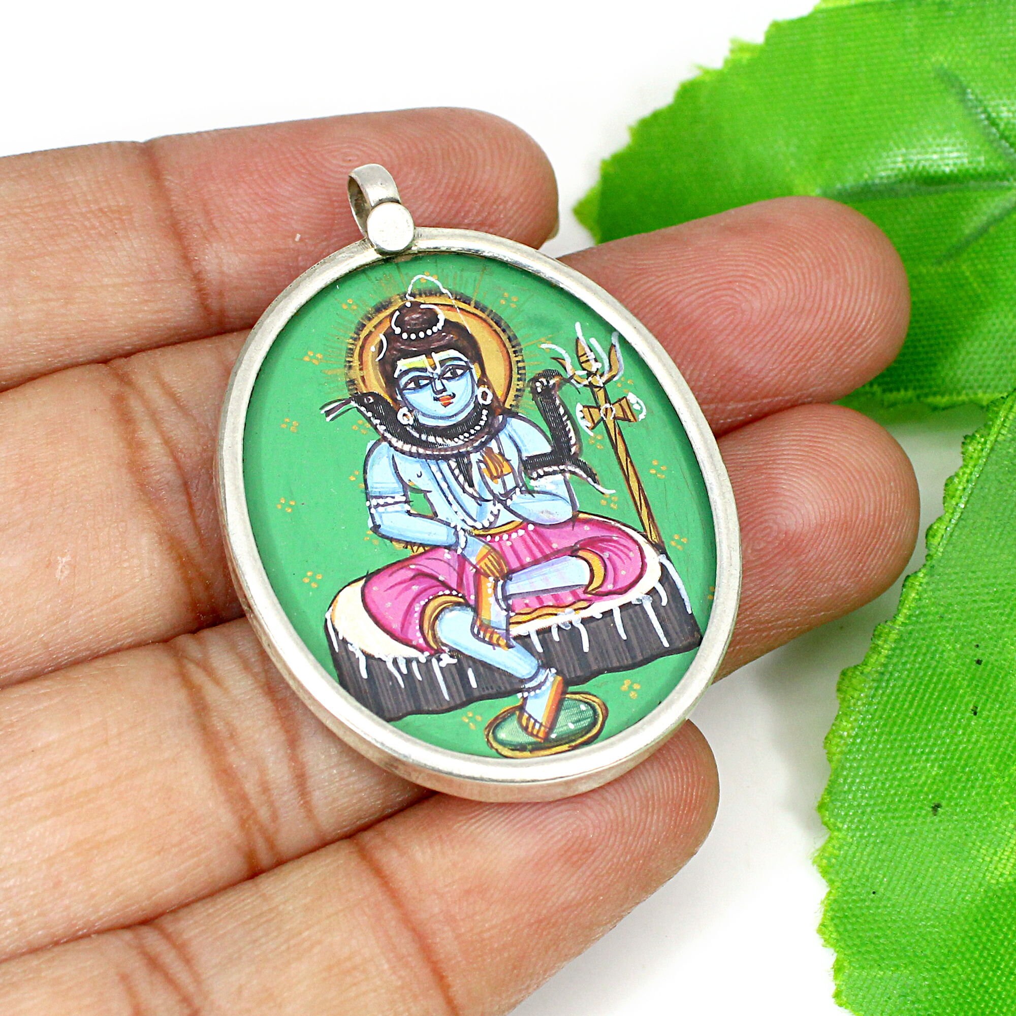 Indian God Pendant Shiva Pendant Handmade Jewelry 925 | Etsy