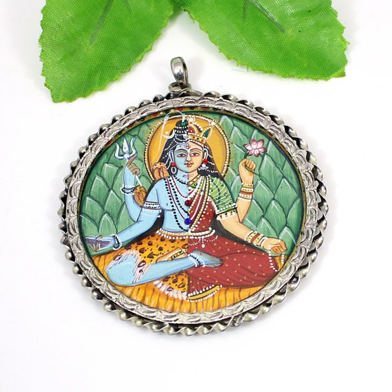 925 Sterling Silver Handmade and Hand-painted Lord Shiva - Etsy