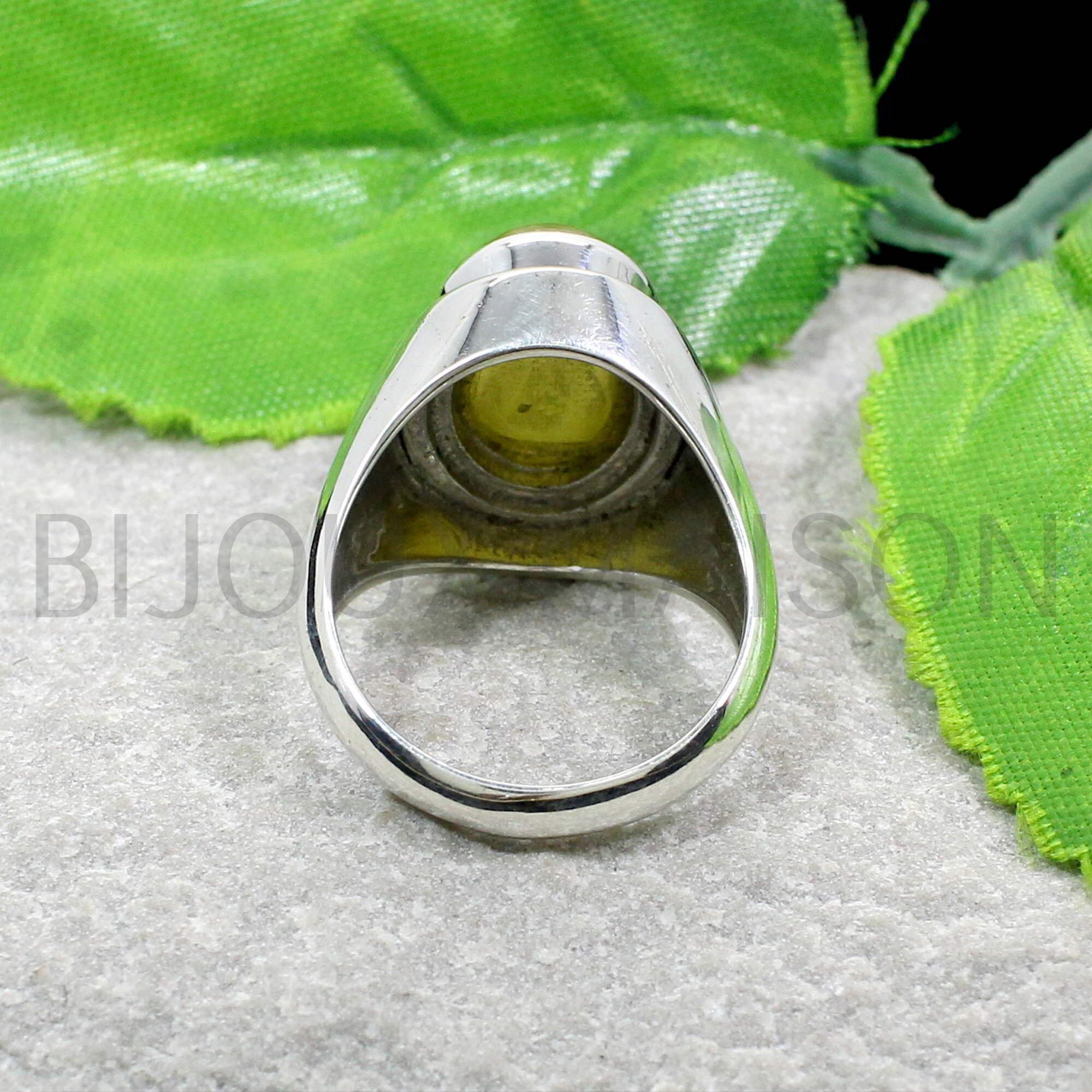 Wide Band Yellow Cat's Eye Ring Natural Chrysoberyl - Etsy