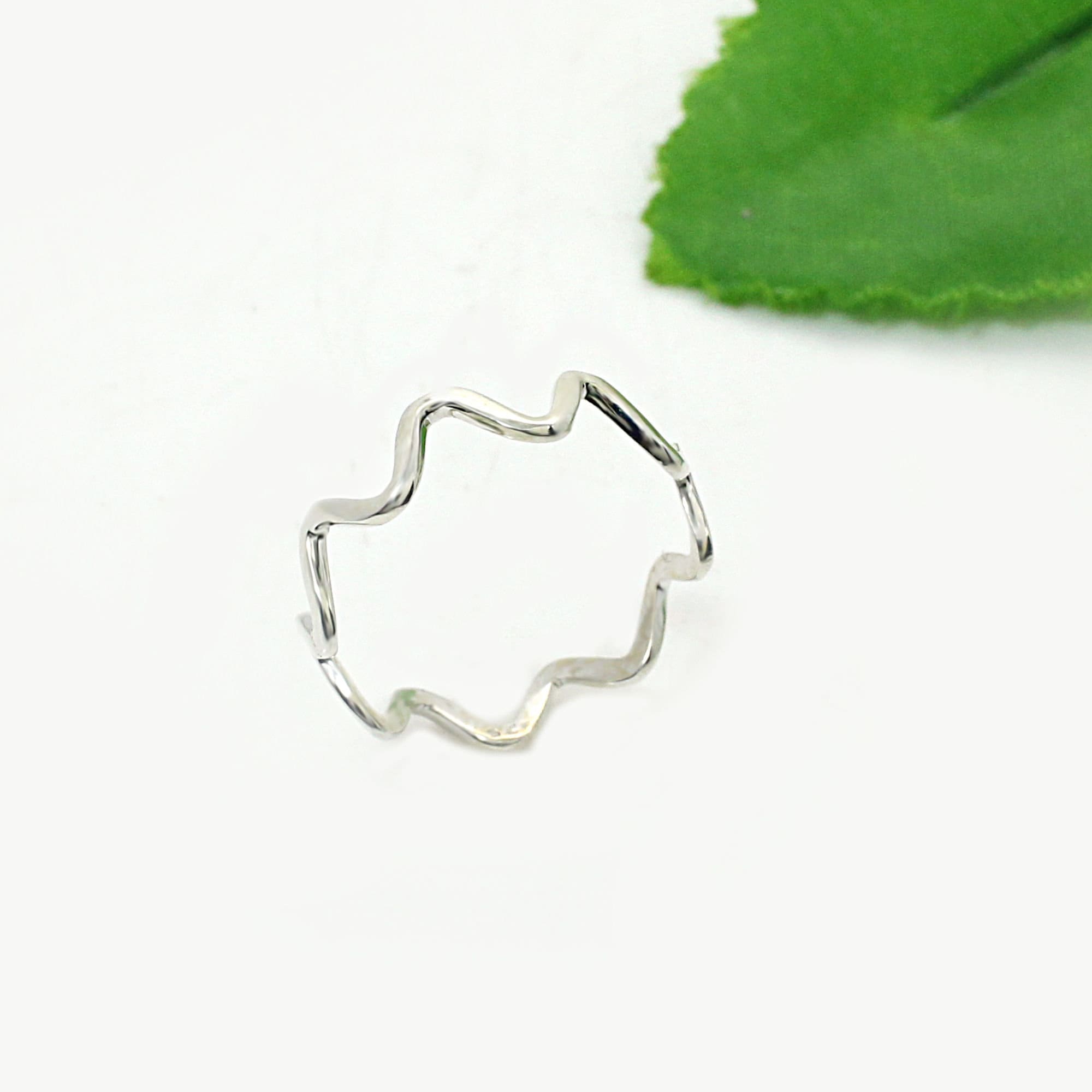 925 Silver Thin Wavy Ring Silver Wave Ring Jewelry Thin | Etsy