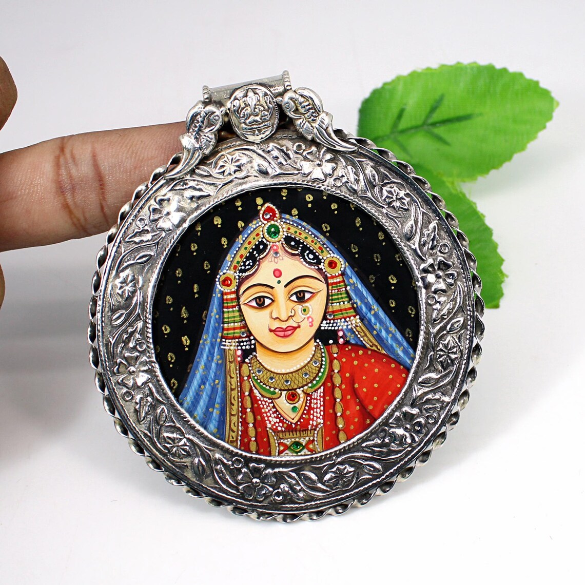 Handmade Pendant Hand Painted Pendant 92.5 Sterling Silver - Etsy