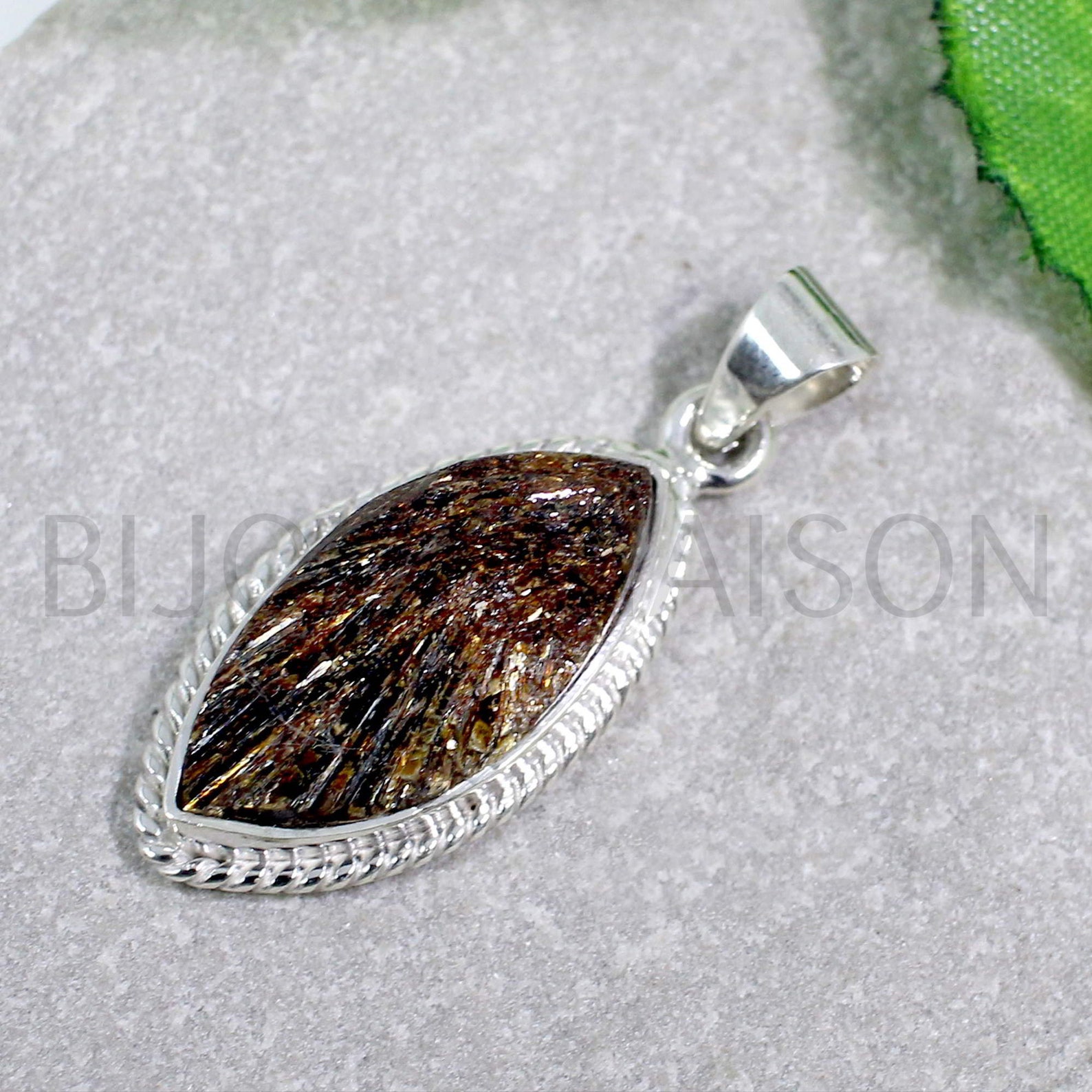 Astrophyllite Rough Pendant Necklace for Women Bezel Set - Etsy