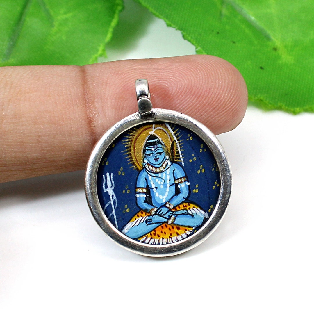 Hindu God Pendant- Lord Shiva Pendant- Glass Frame Pendant- India Mini ...