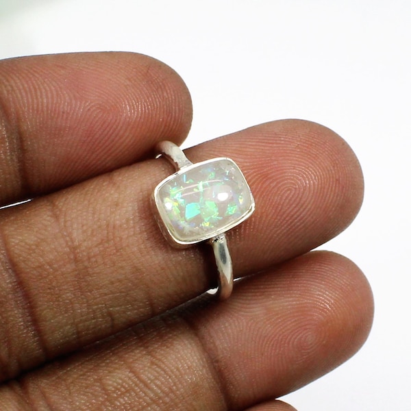 Rectangle Opal Ring - Etsy