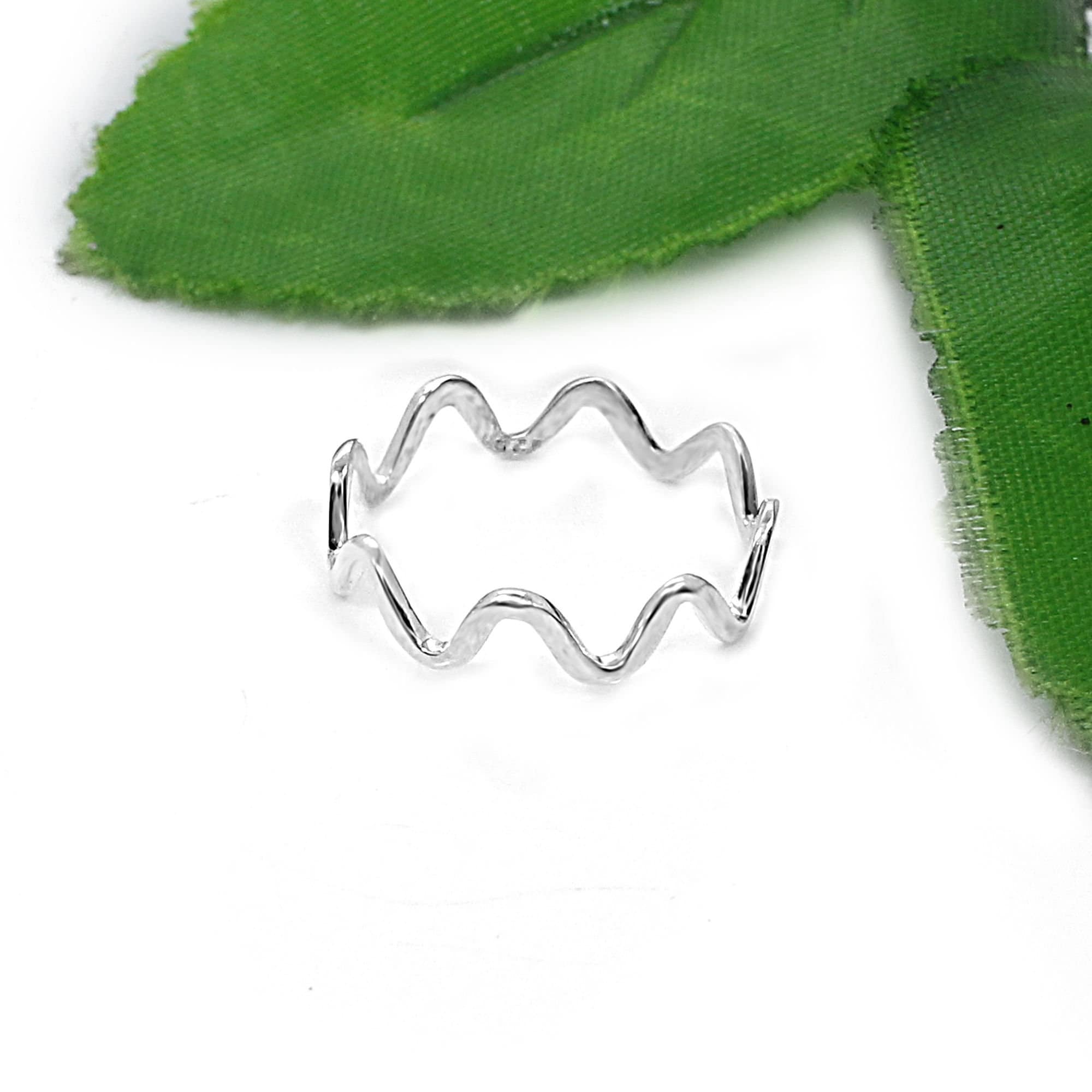 925 Silver Thin Wavy Ring Silver Wave Ring Jewelry Thin | Etsy