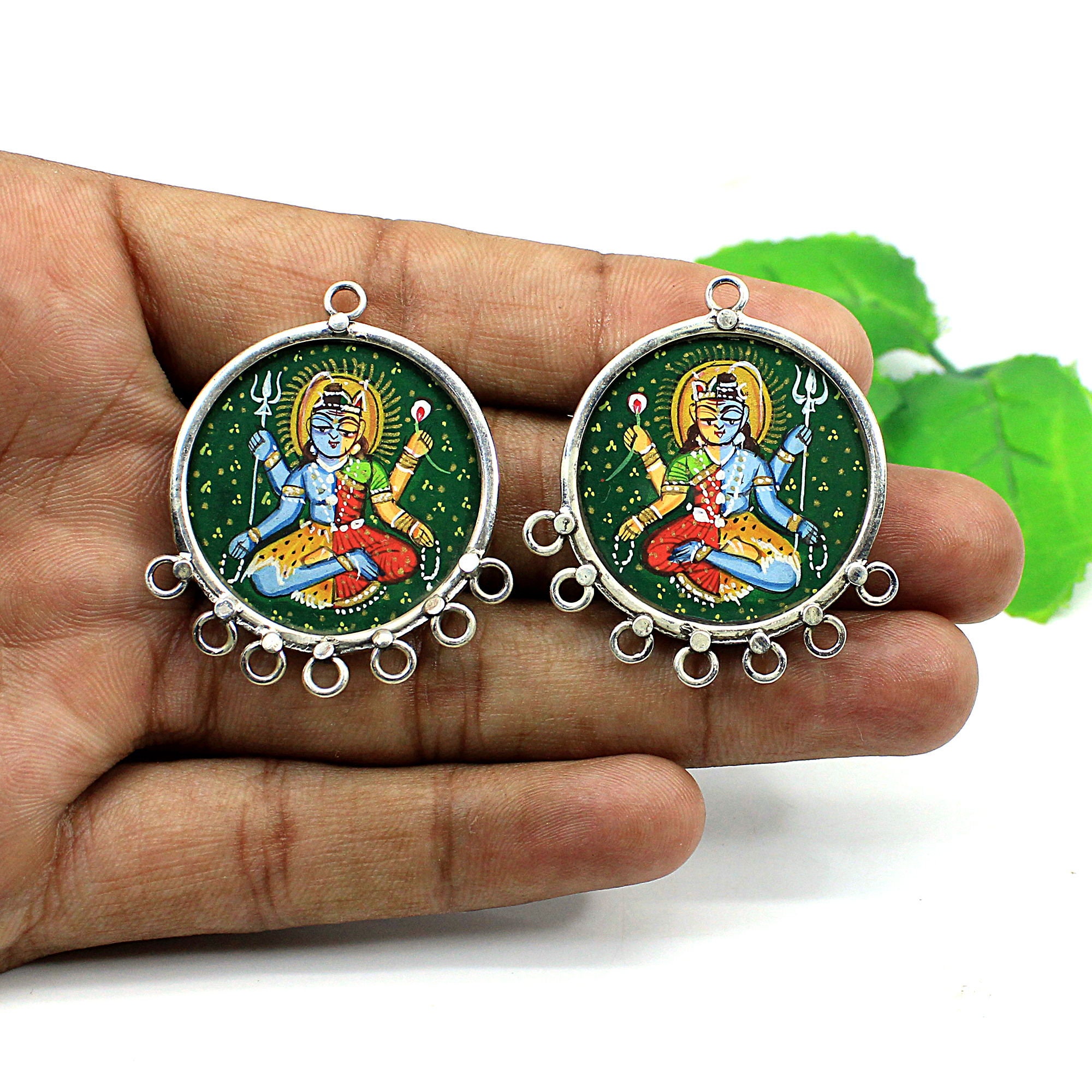 Hindu God Painting 925 Sterling Silver Jewelry Art Deco | Etsy