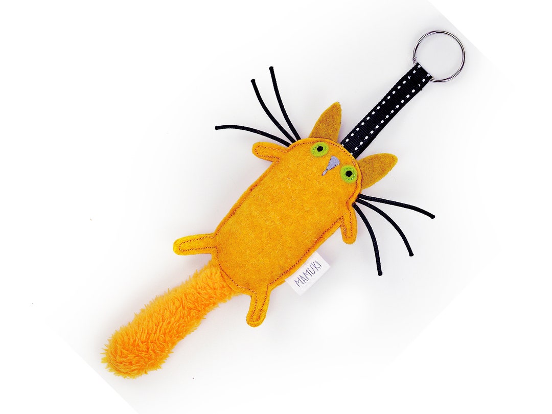 Felt Cat Keychain, Cat Keyring | Ginger - Etsy