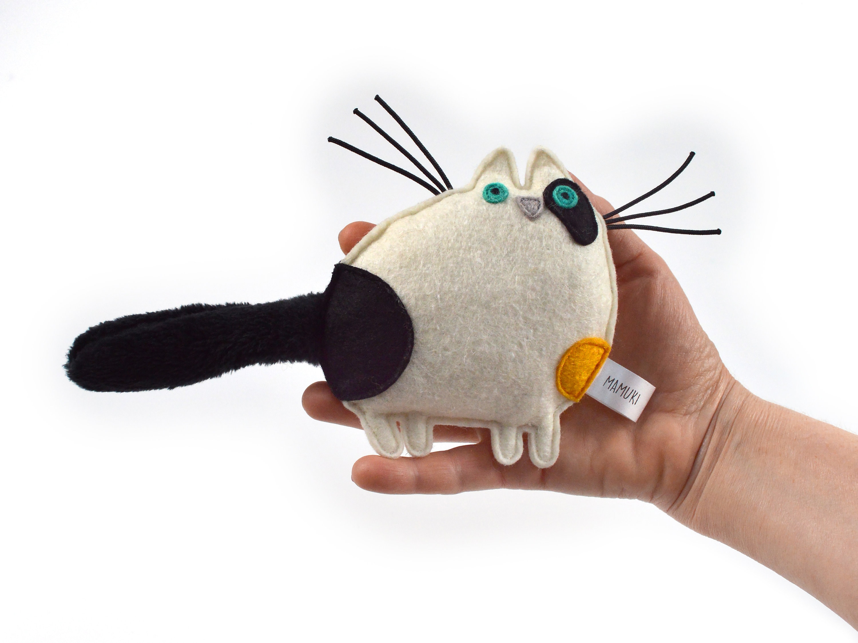 Felt Plush Fat Tricolor Cat - Etsy