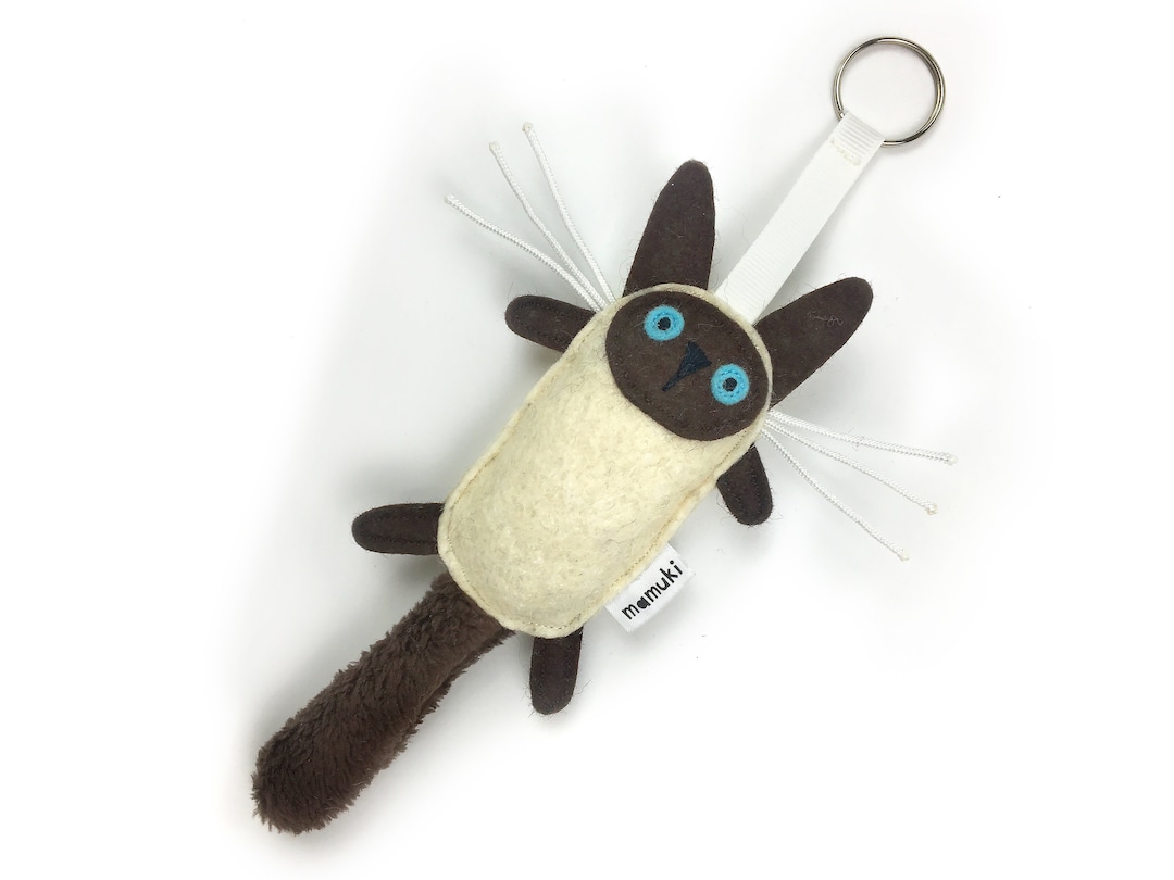 Felt Siamese Cat Keychain, Cat Keyring | Siamese Cat - Etsy
