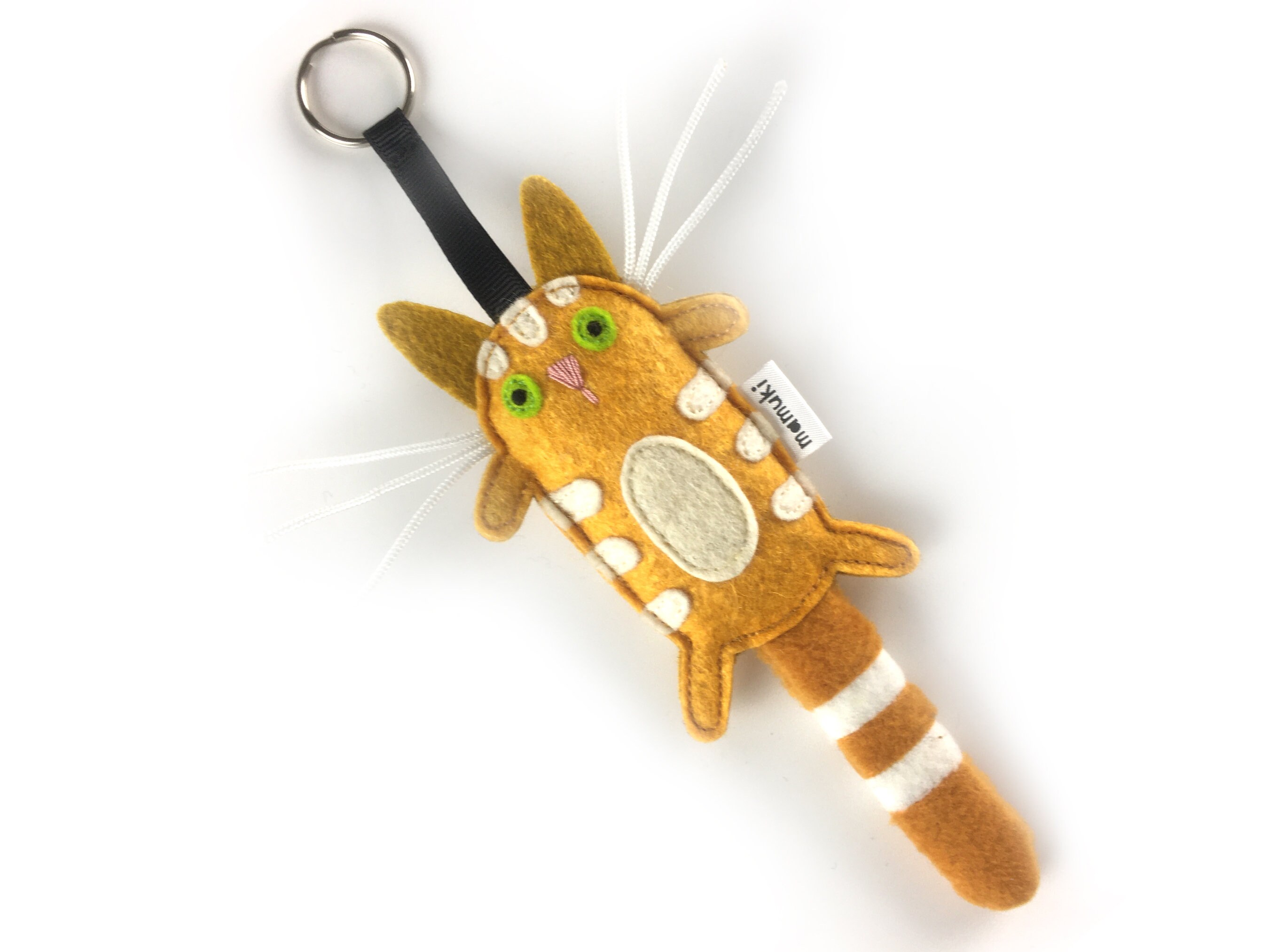Felt Tabby Ginger Cat Keychain, Cat Keyring Tabby Cat - Etsy