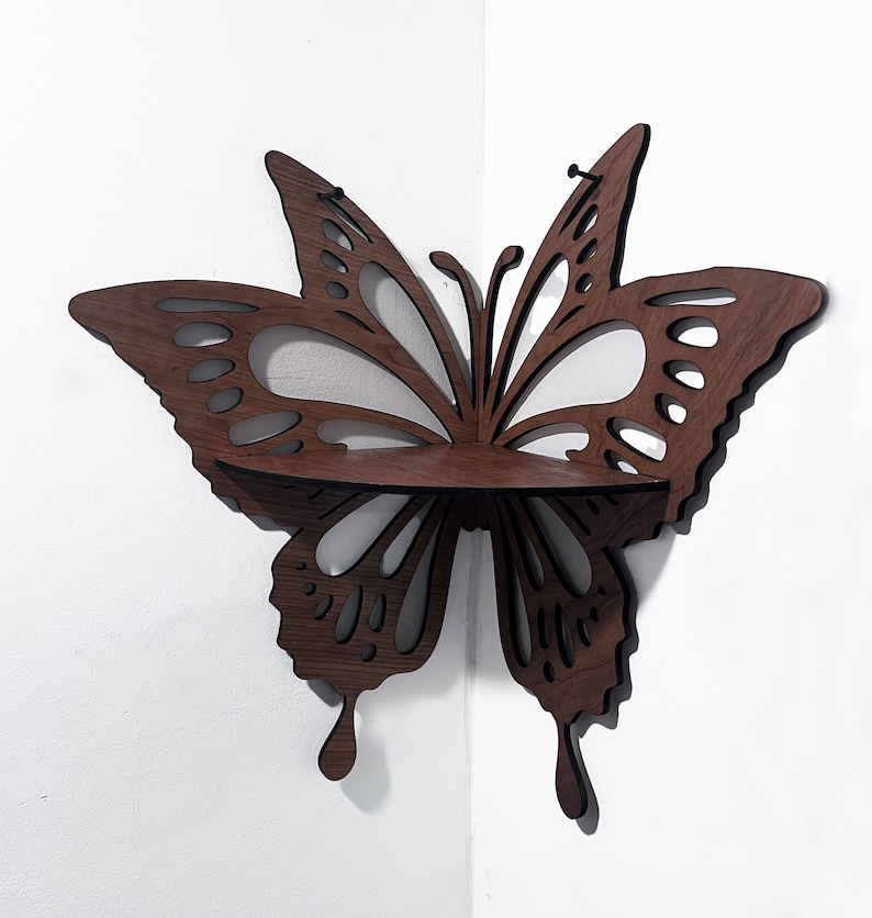 Butterfly Corner Shelf, Shelf, Corner Shelf, Cherry Wood Shelf - Etsy