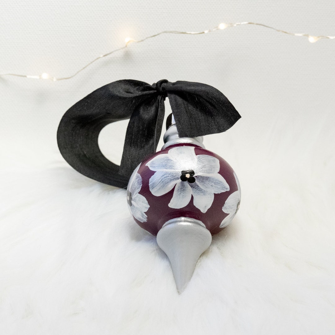 The Felicia Hand Painted Ornament, One of a Kind Ceramic Bisque ...