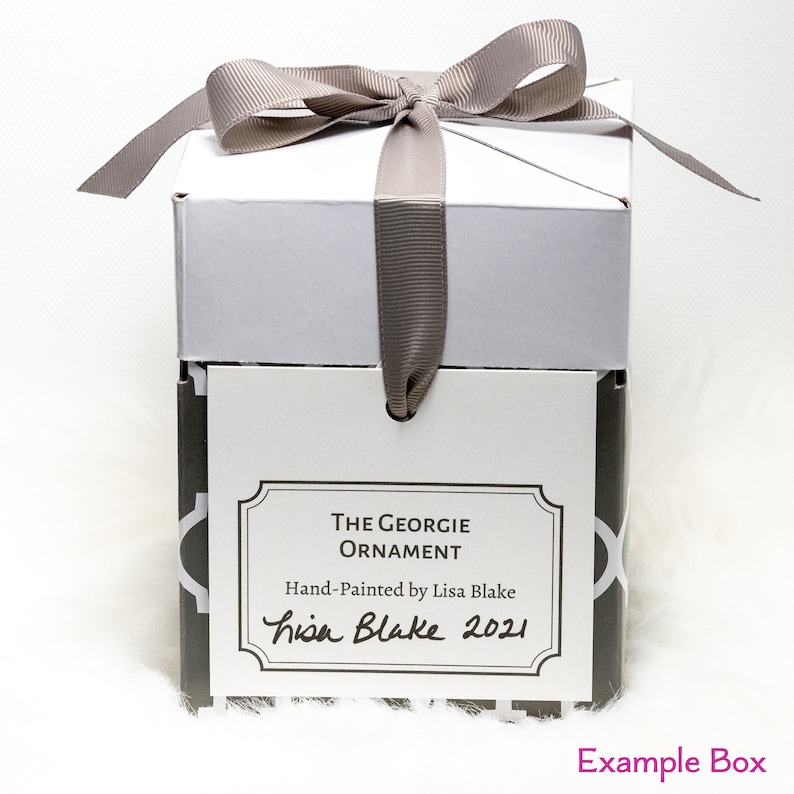 The Felicia Hand Painted Ornament, One of a Kind Ceramic Bisque ...