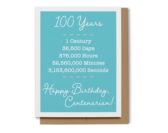 Centenarian Birthday - Etsy