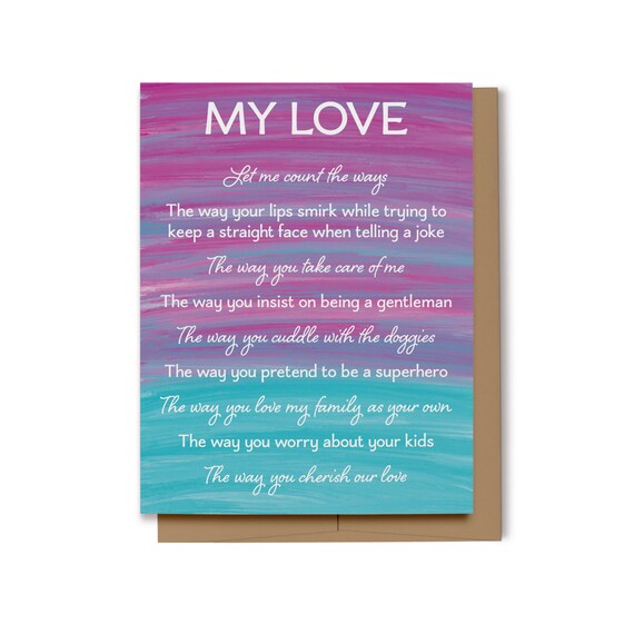 My Love Card For Him 100% Recycled | Etsy