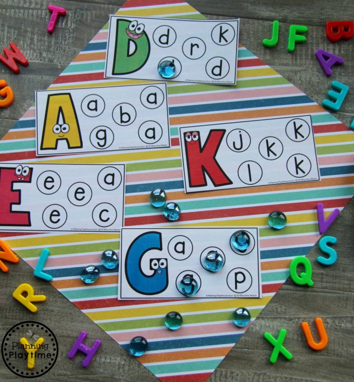 Alphabet Matching Game: Preschool Learning Activity (digital Download ...