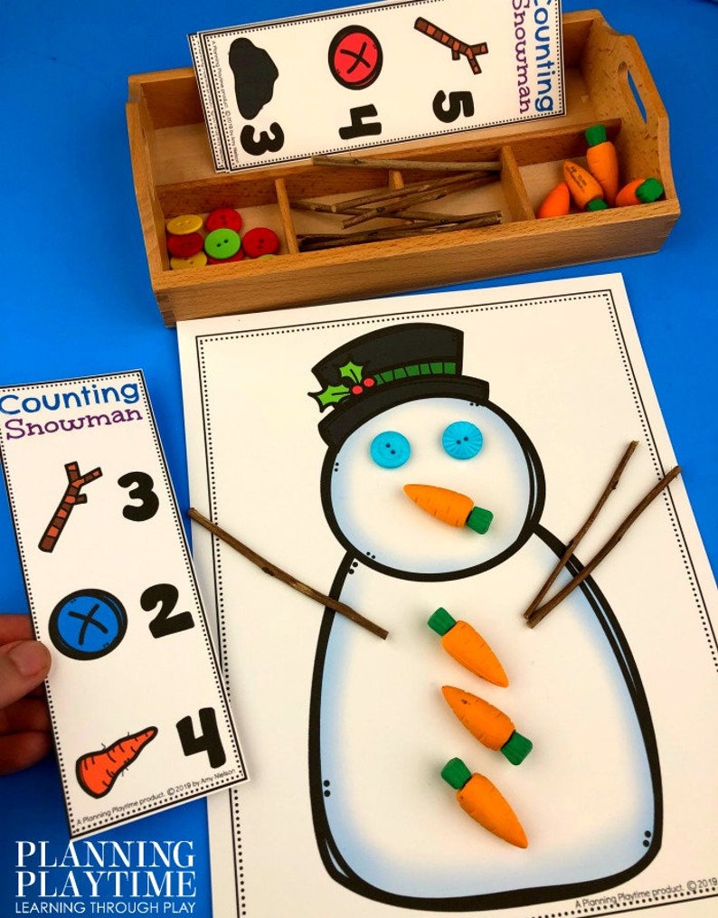 Preschool Printables Winter Preschool Counting Mats - Etsy