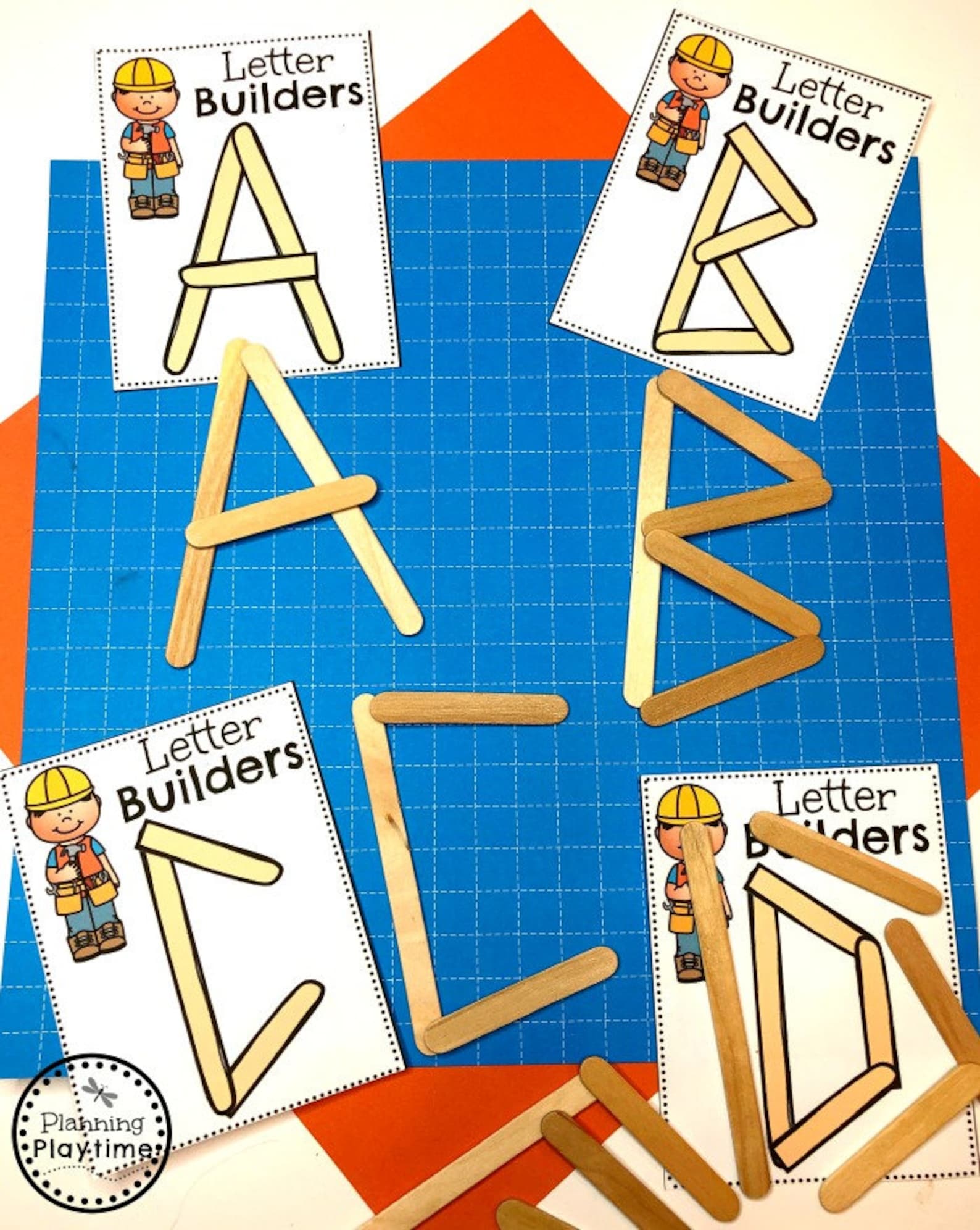 Alphabet Letter Builders Printable: Preschool Learning Activity ...