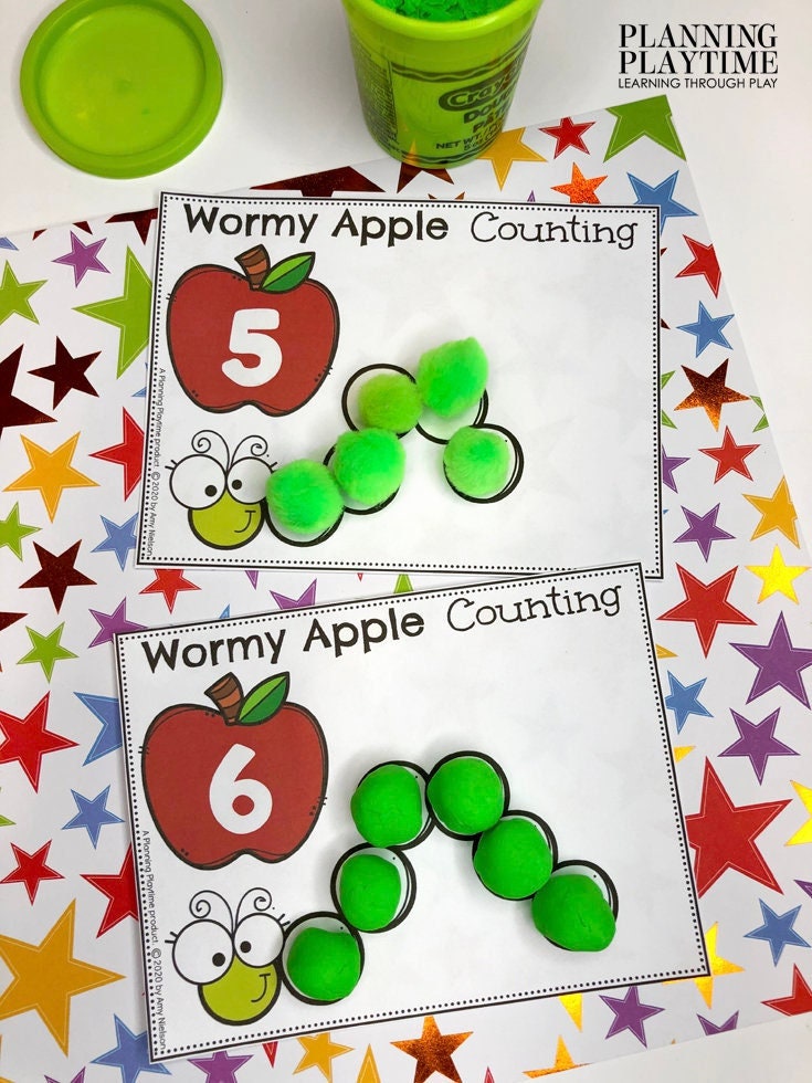 Apple Counting Game: Preschool Number Printables (digital Download) - Etsy