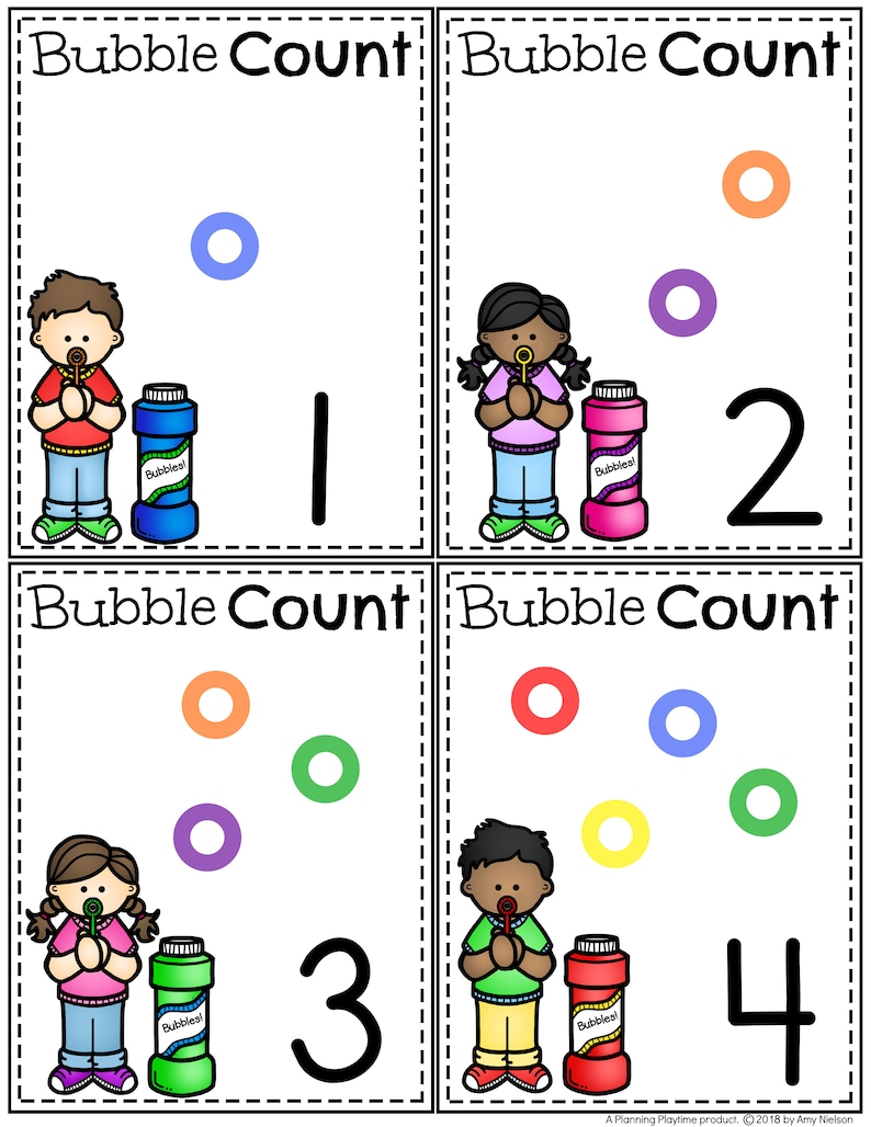 Number Matching Game: Preschool Counting Activity (digital Download) - Etsy