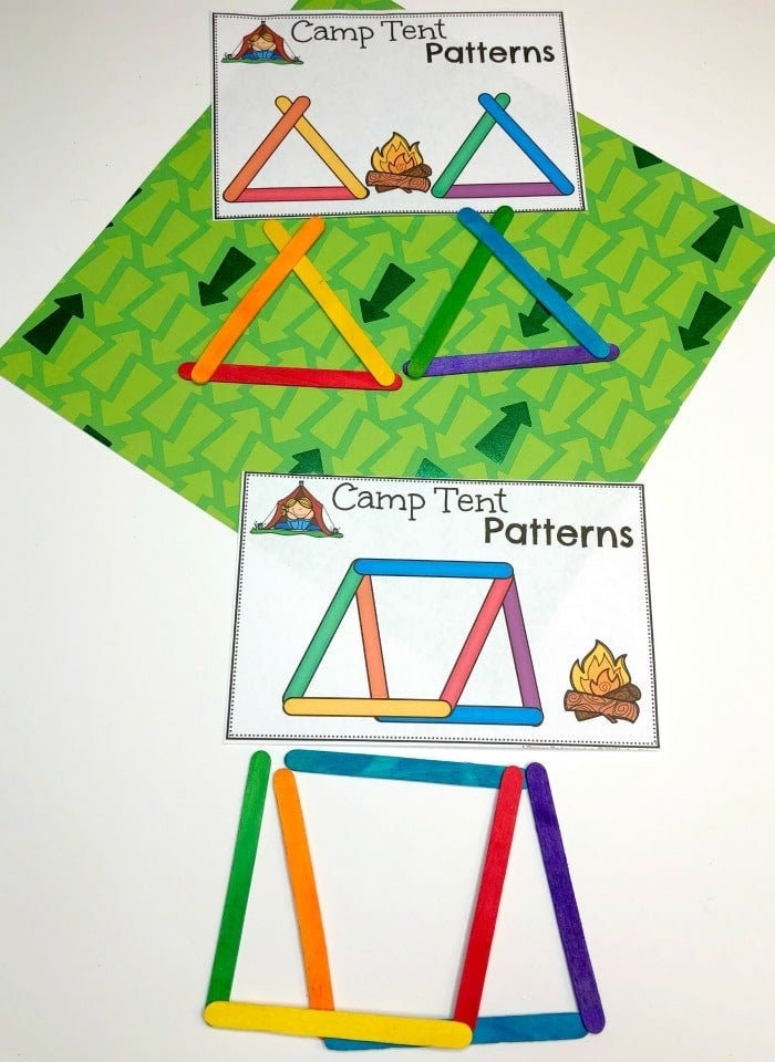 Preschool Pattern Activity: Color Matching With Craft Sticks (digital ...