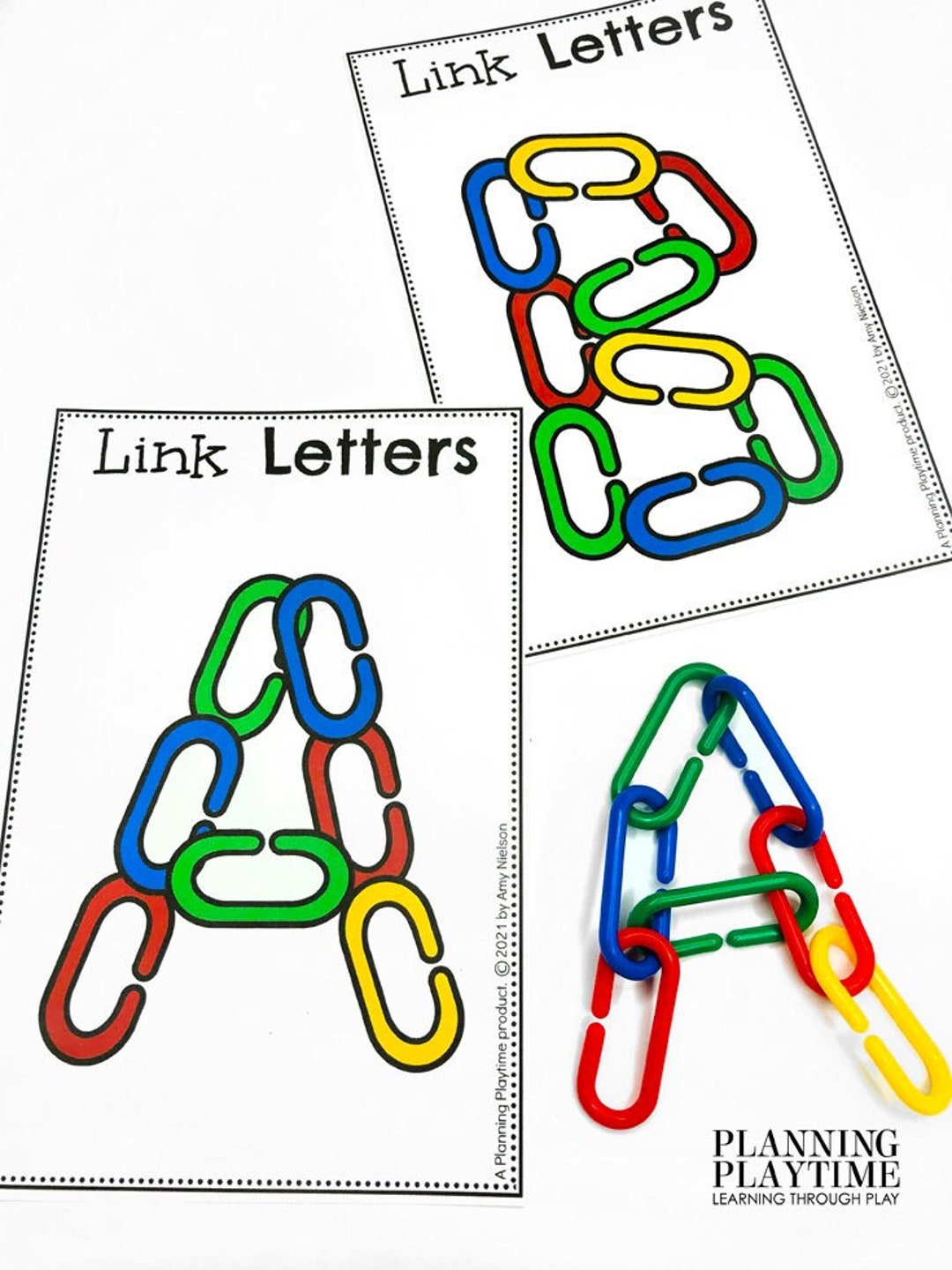 Alphabet Linking Chain Cards: Preschool Fine Motor Activity (digital ...