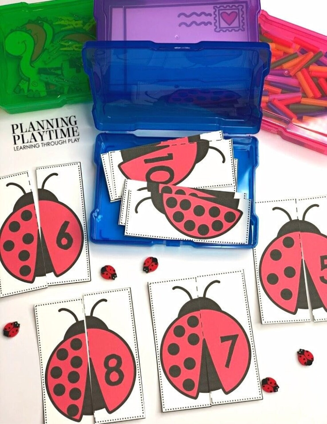 Ladybug Number Matching Game: Preschool Printable (numbers 1-10) - Etsy