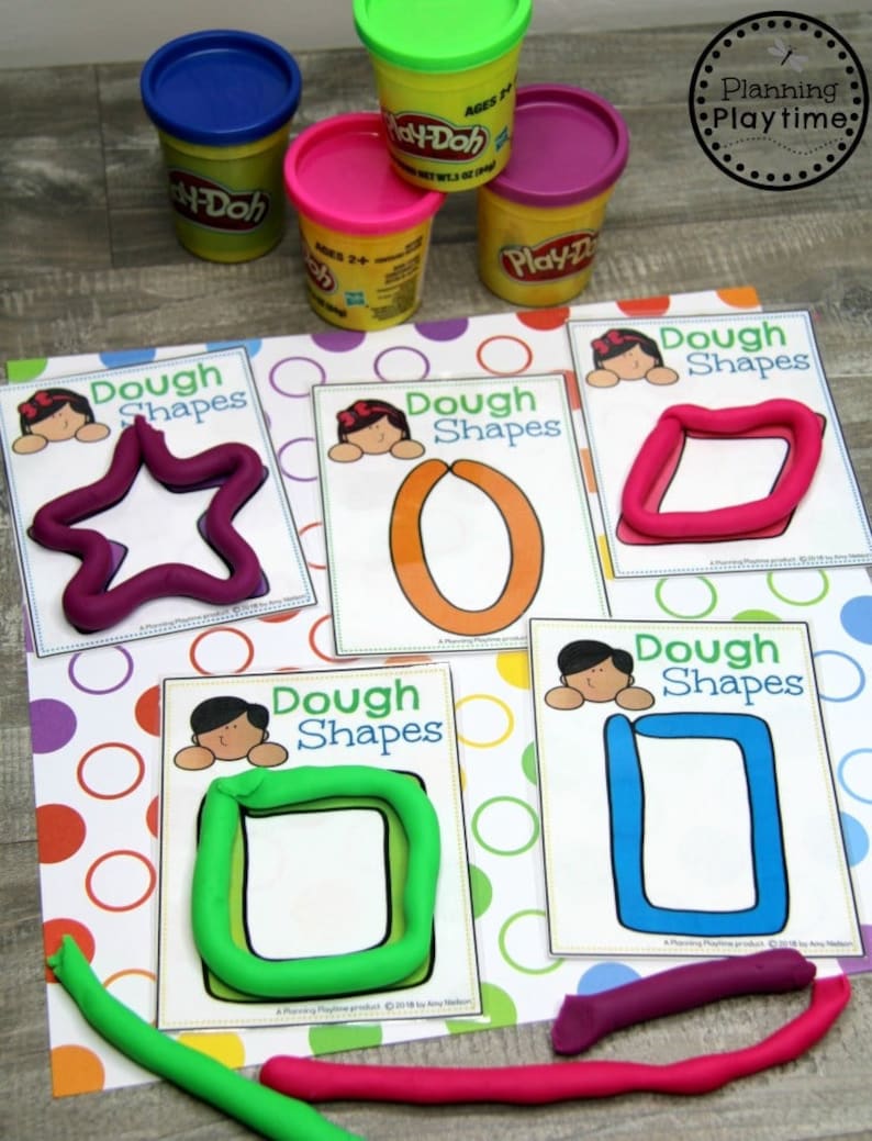 Shapes Activities, Shapes Printables, Preschool Printables, Playdough ...