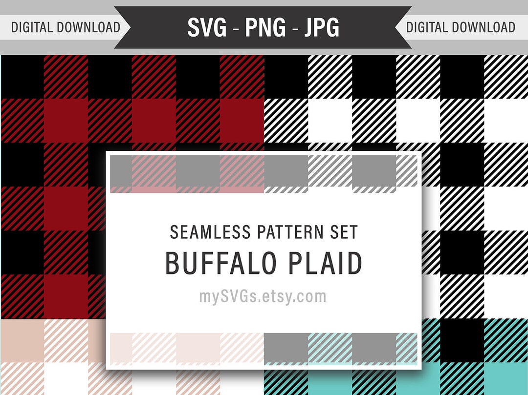 Buffalo Plaid Pattern File / SVG PNG JPG / Vector Buffalo - Etsy