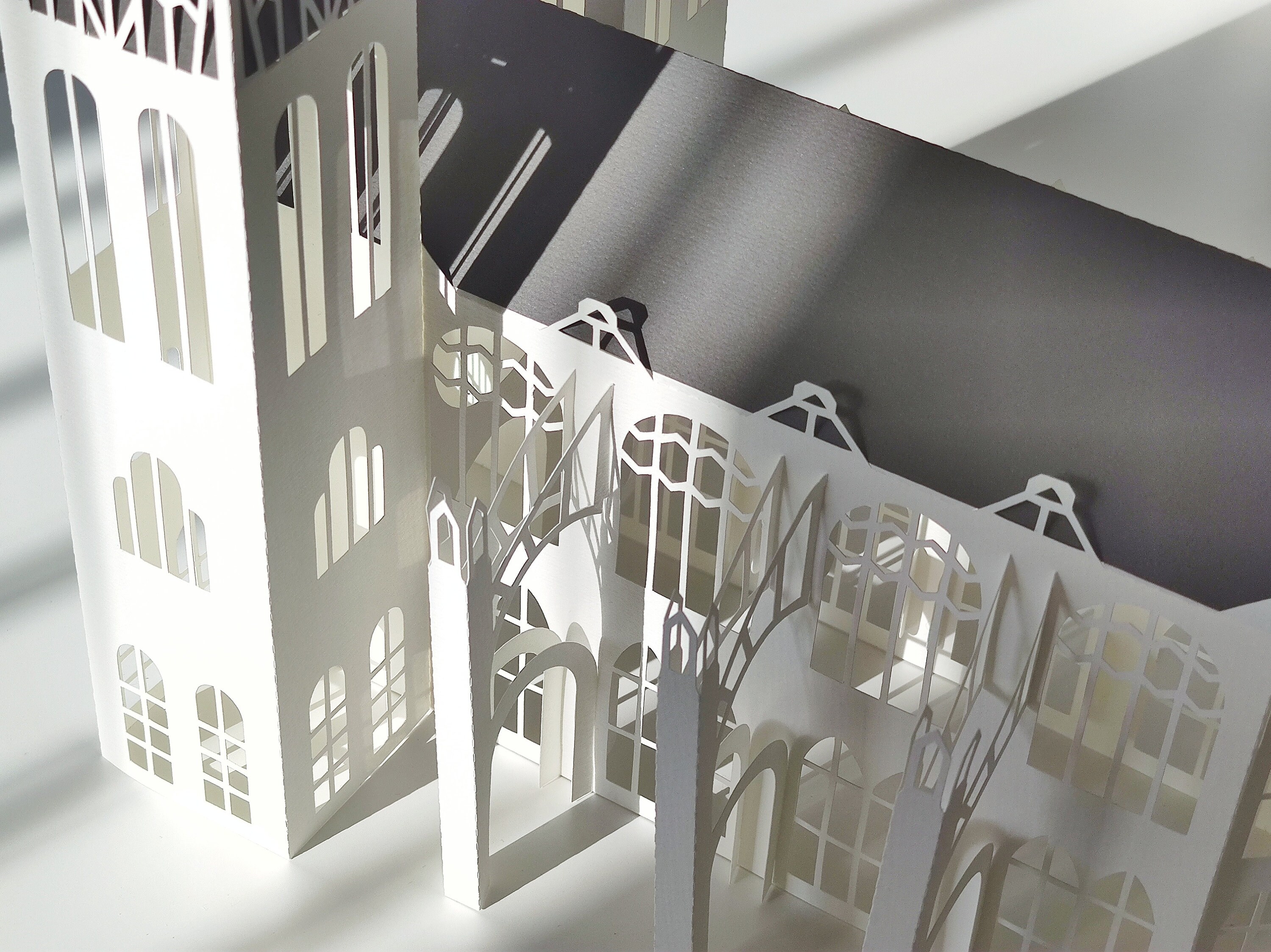 Paper Cathedral Christmas Village Set Paper Church Model - Etsy UK