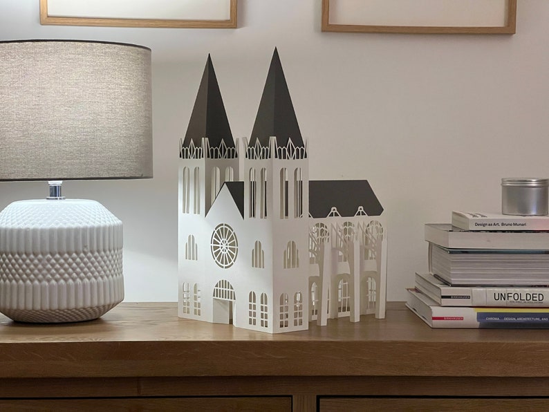 Paper Cathedral Christmas Village Set Paper Church Model - Etsy UK