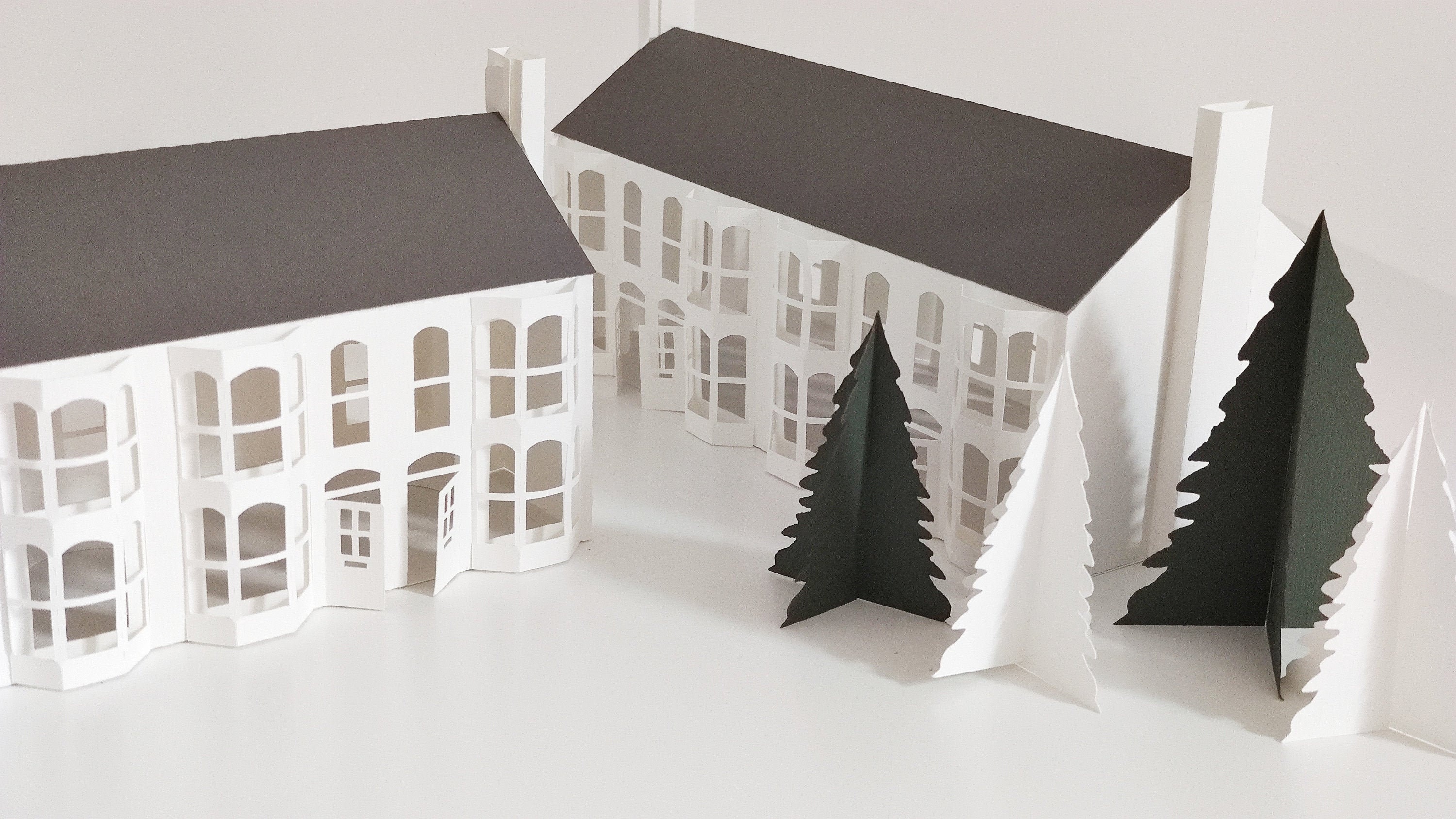 Paper House Victorian Terraced House Christmas Village - Etsy Canada