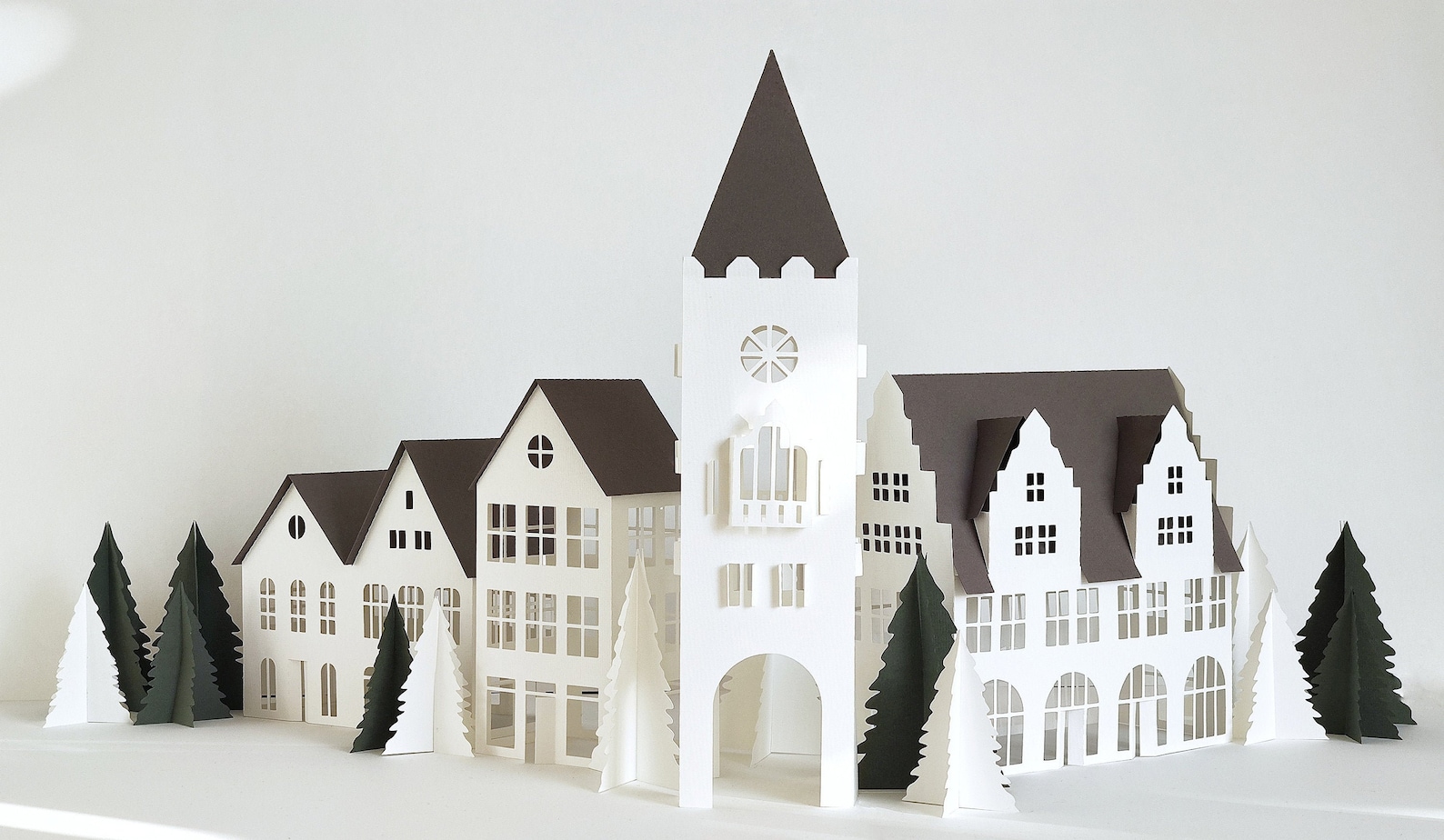 Christmas Village Houses Paper House Decoration Architecture - Etsy UK